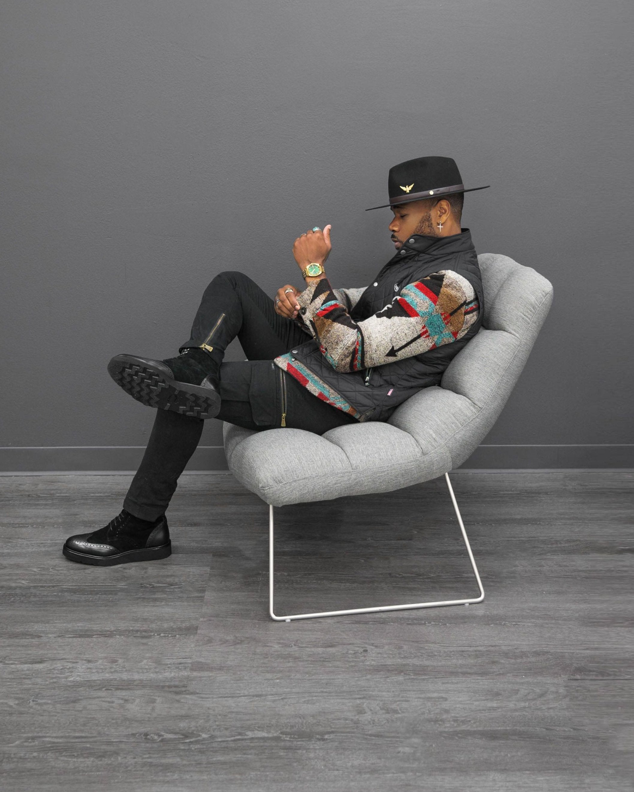 SG Quilted Aztec Shirt Jacket - Brown + Teal – Southern Gents