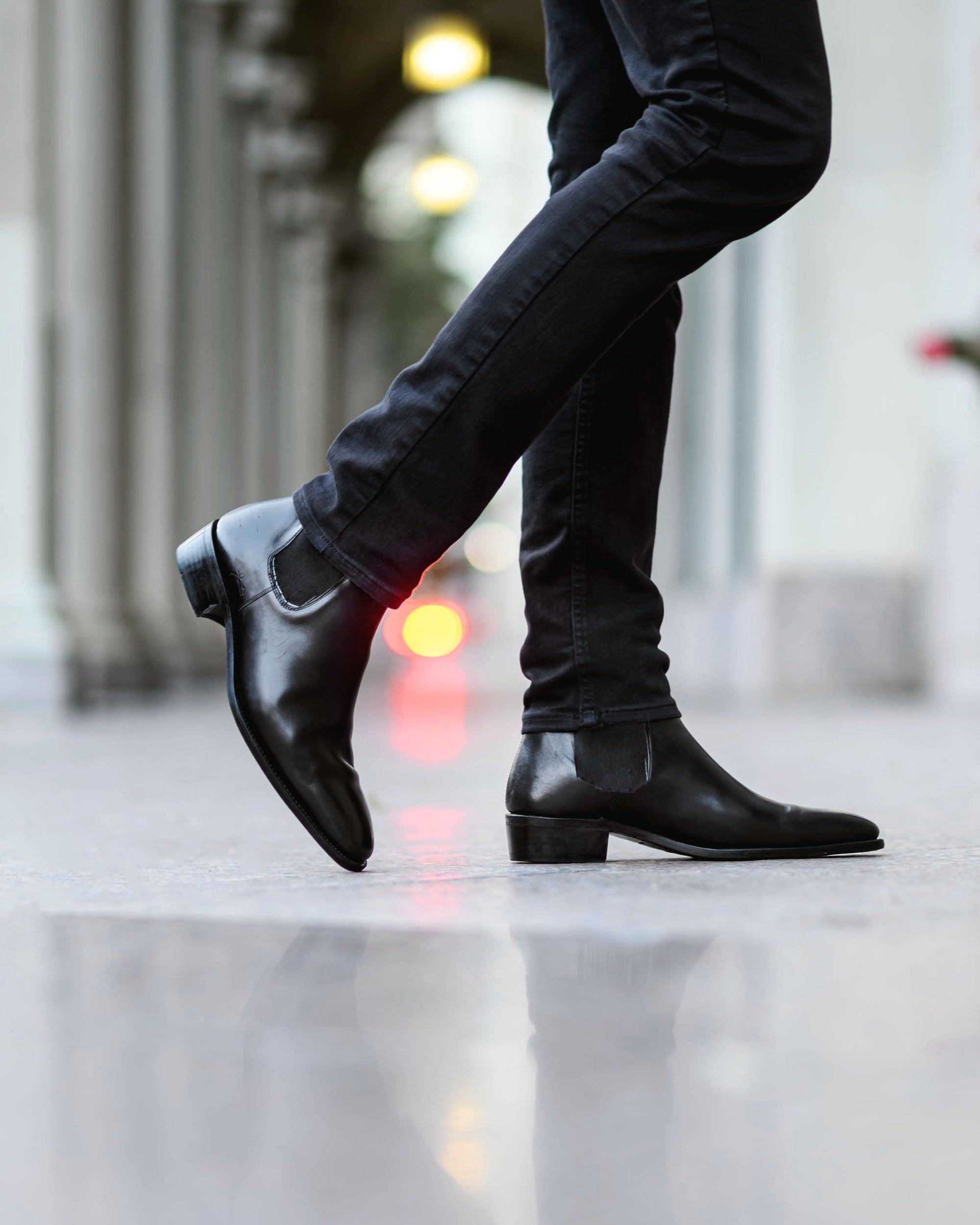 black boots for men outfit