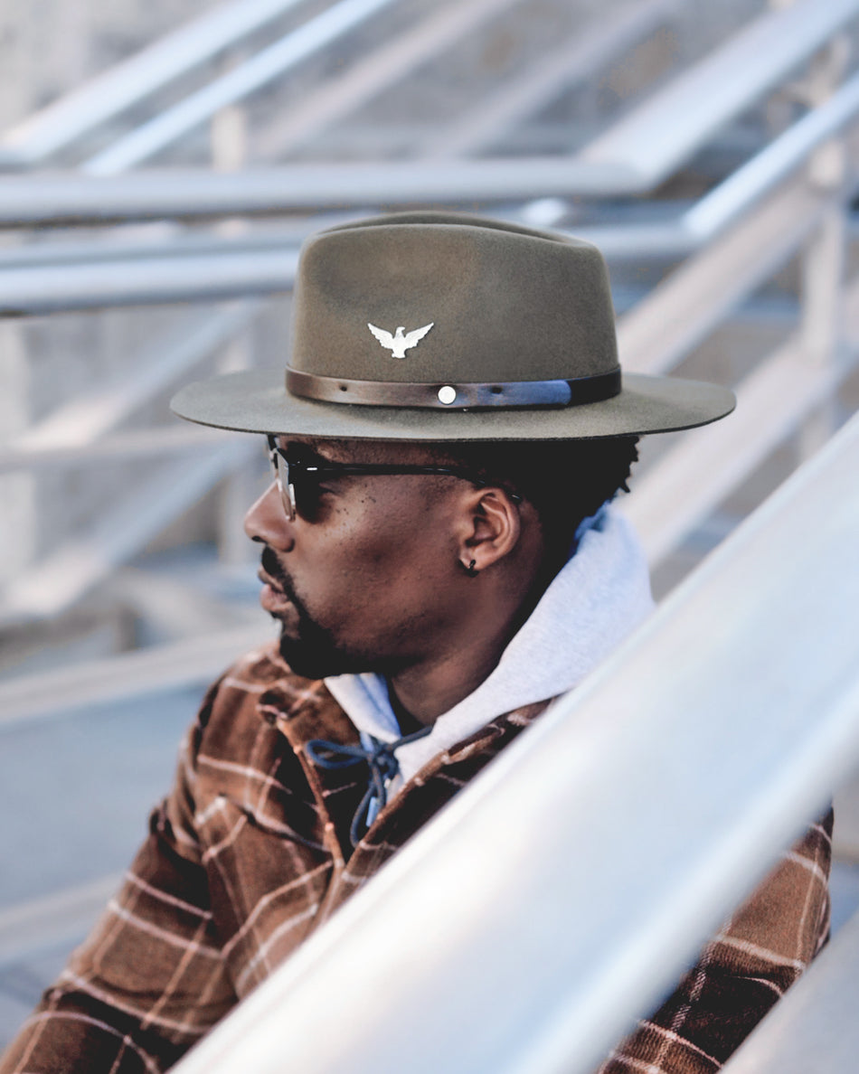 SG Geoffery Fedora Hat – Dark Olive – Southern Gents