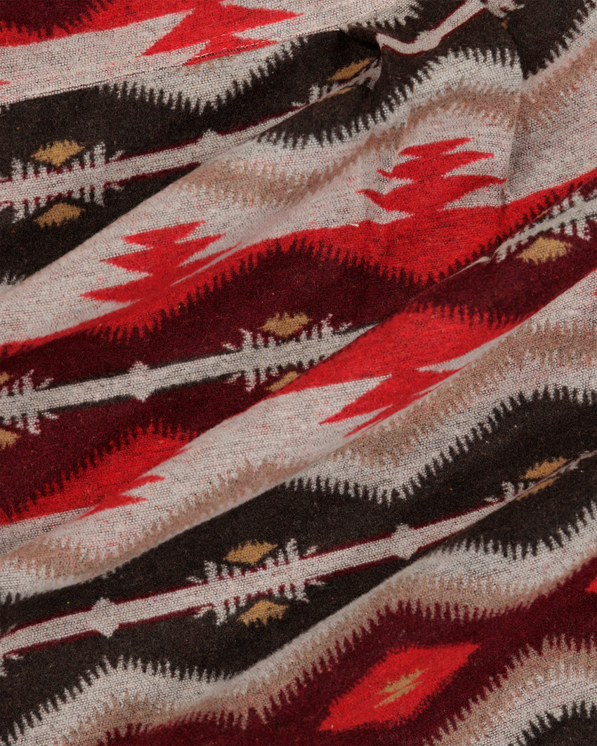 SG Quilted Aztec Overshirt - Burgundy + Brown – Southern Gents