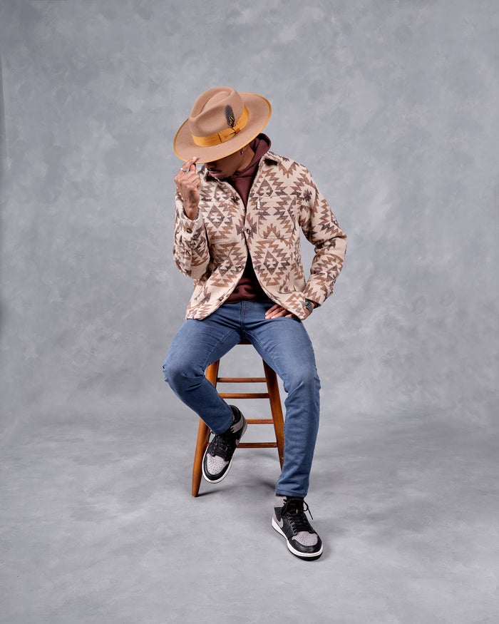 SG Quilted Aztec Overshirt - Brown – Southern Gents