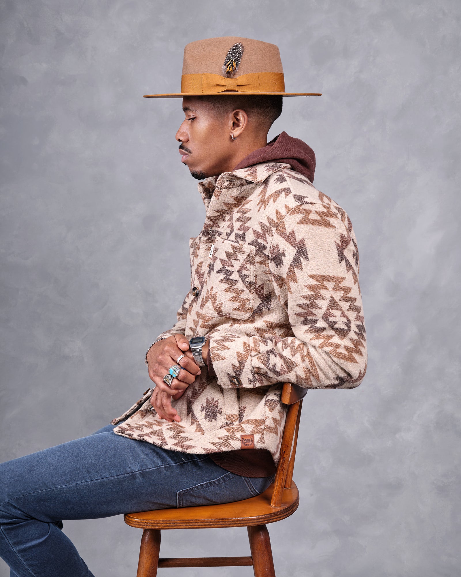 SG Quilted Aztec Shirt Jacket - Brown – Southern Gents